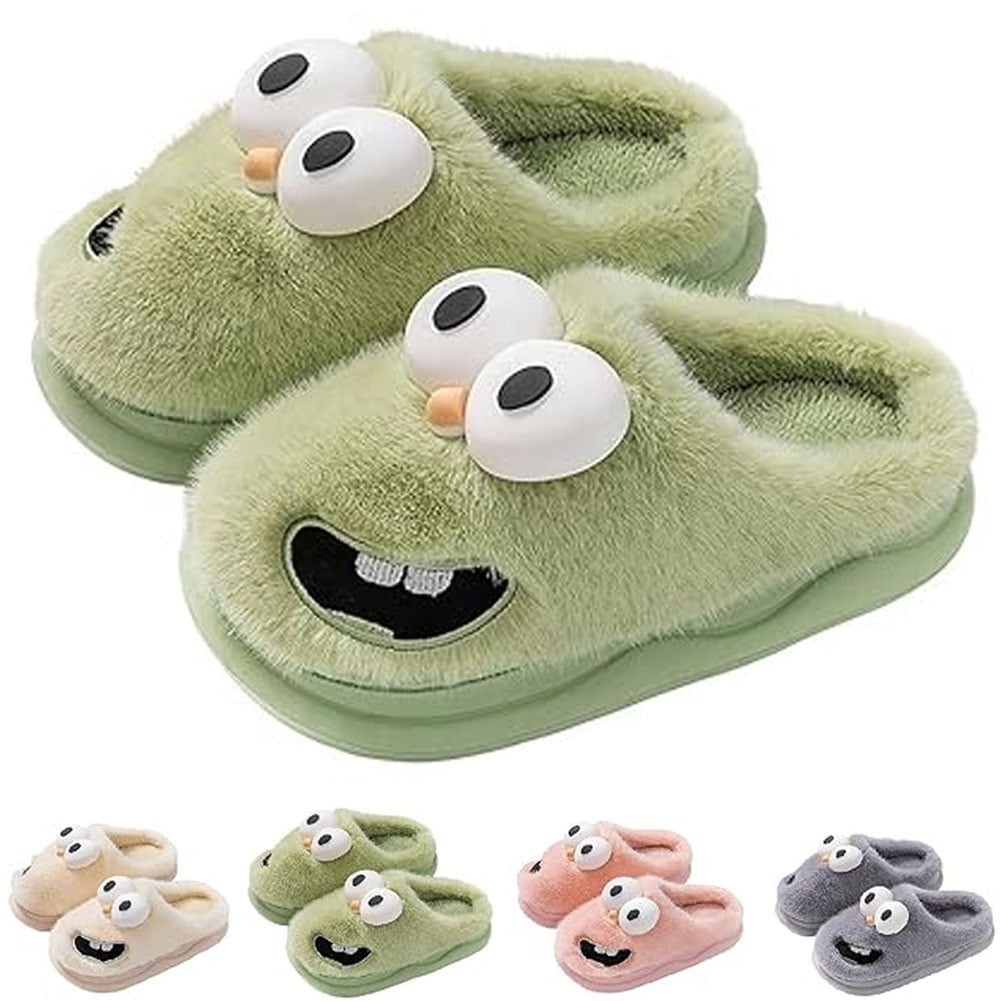 Soul mate Slides, Kissing Slippers for Couples 3D Big Eye Dog Tongue ...