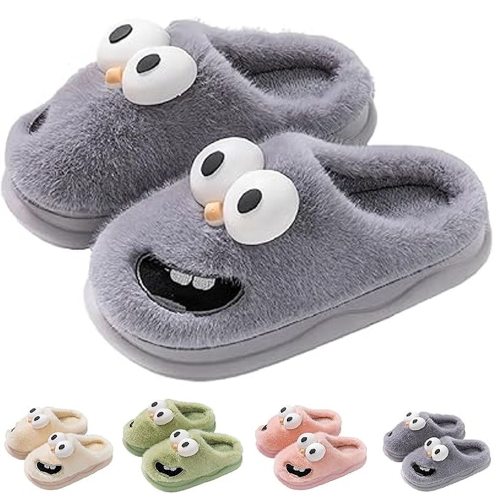 Soul mate Slides, Kissing Slippers for Couples 3D Big Eye Dog Tongue ...