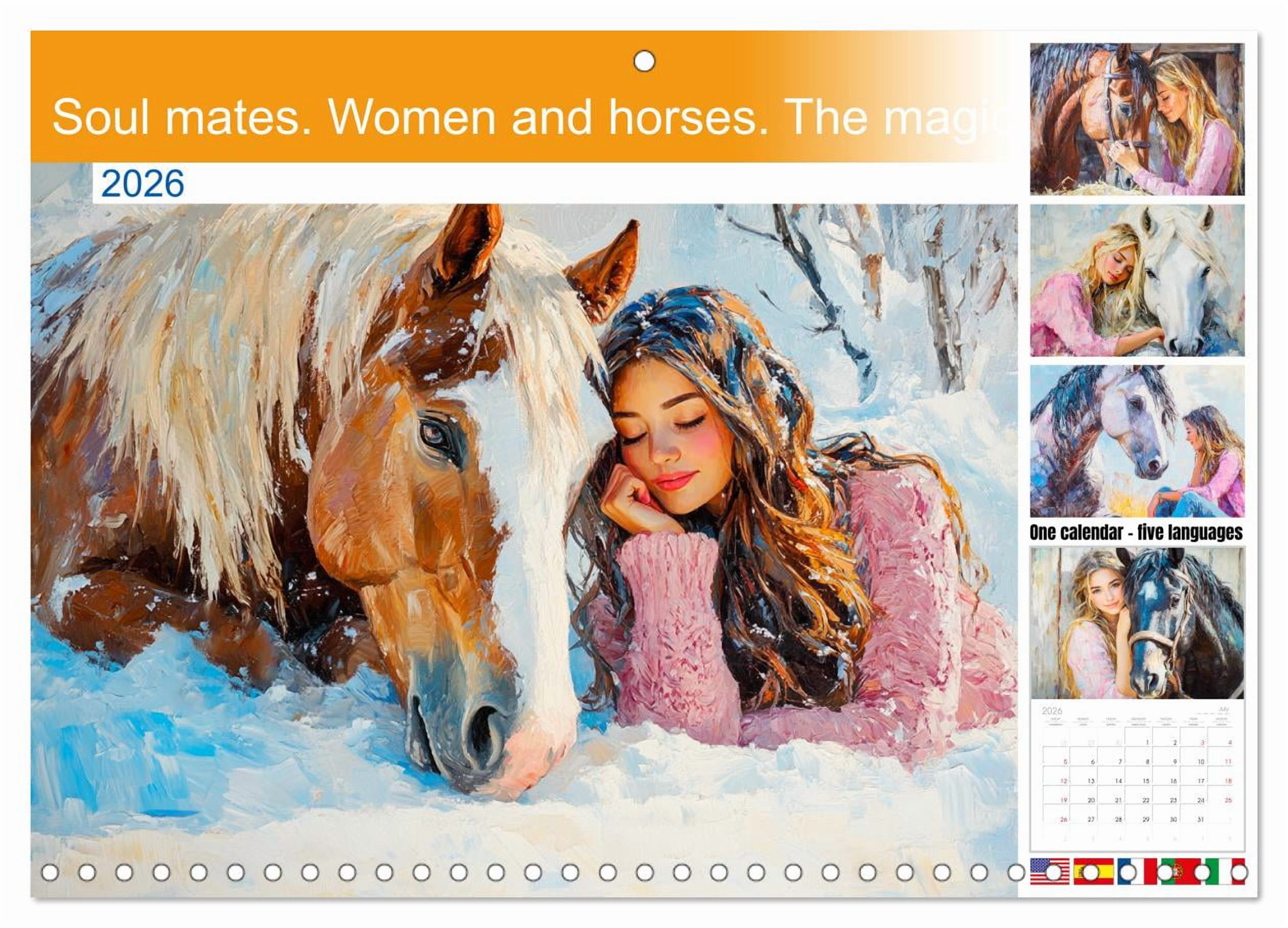 Soul mates. Women and horses. The magic of connection (Monthly Wall ...