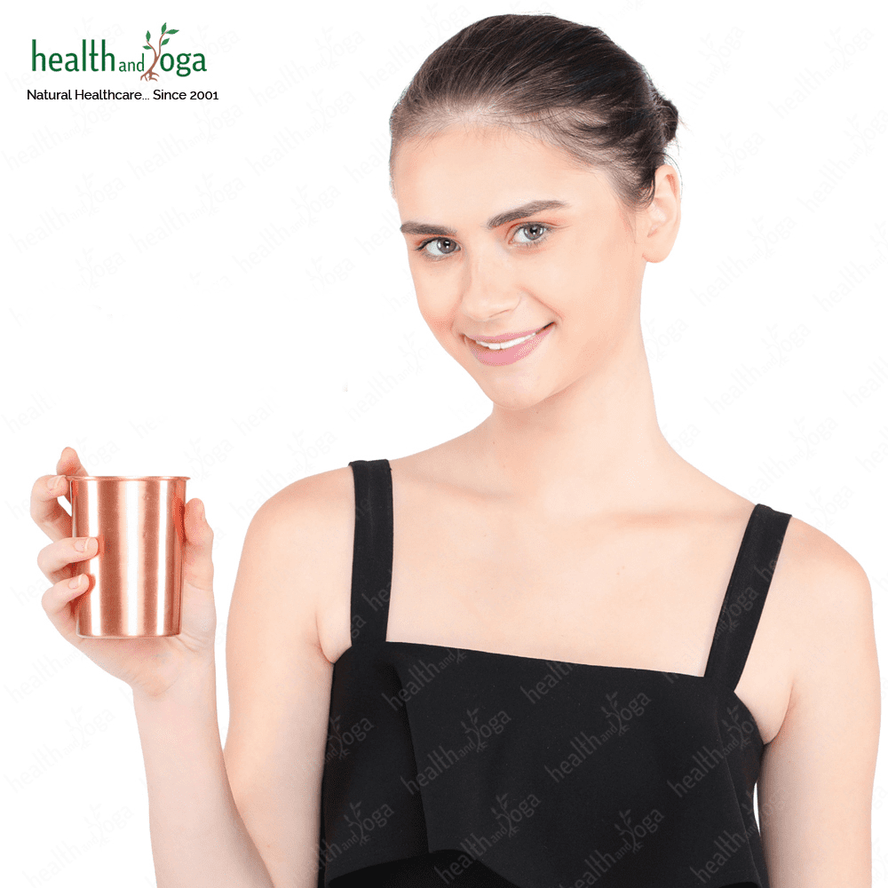 SoulGenie Pure Copper Drinking Tumbler - Plain 2 Pcs. Set - 250 ml. - Orange Red Color - Walmart.com