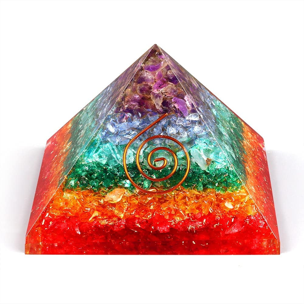 SoulWellness Orgone Pyramid, 7 Chakra Pyramid for Reiki Healing ...