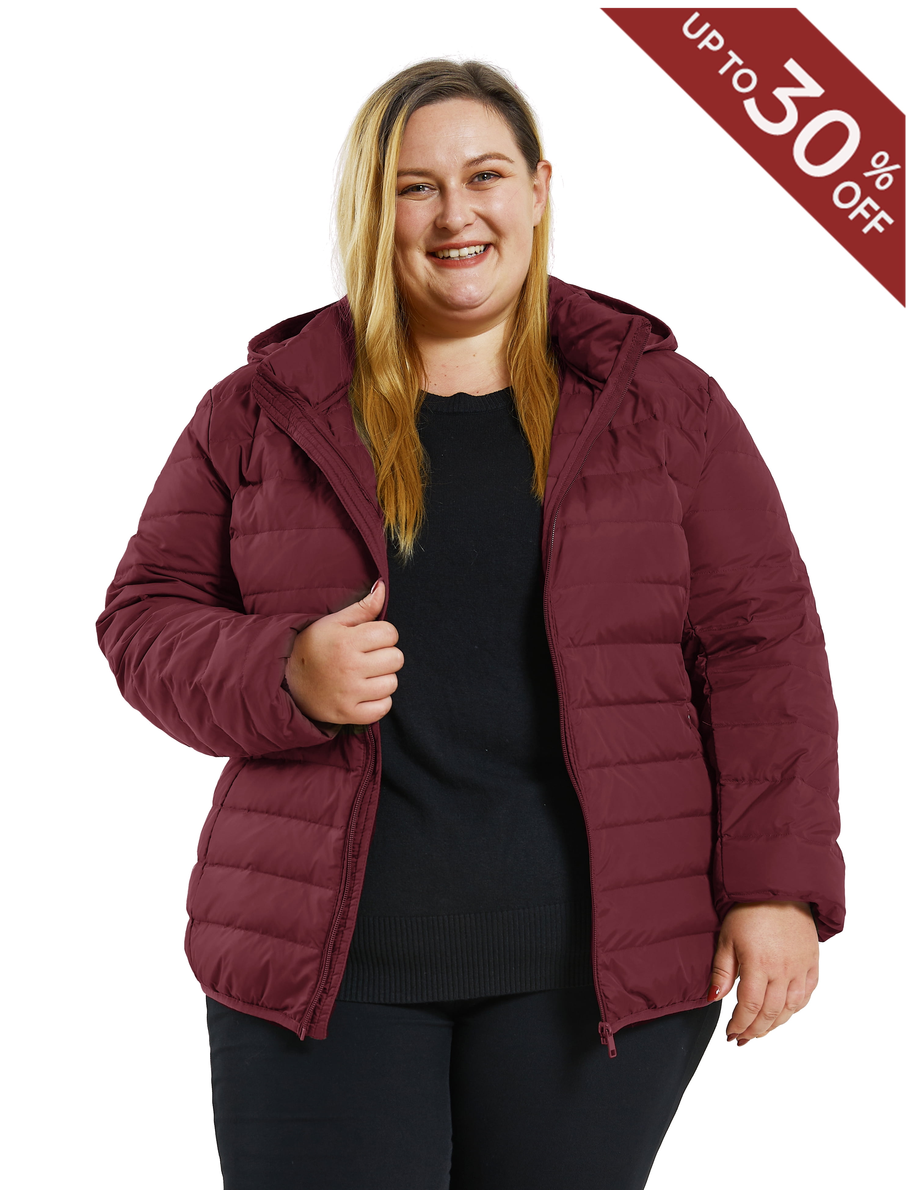 Soularge Women's Plus Size Puffer Jacket Quilted Winter Coat Warm ...