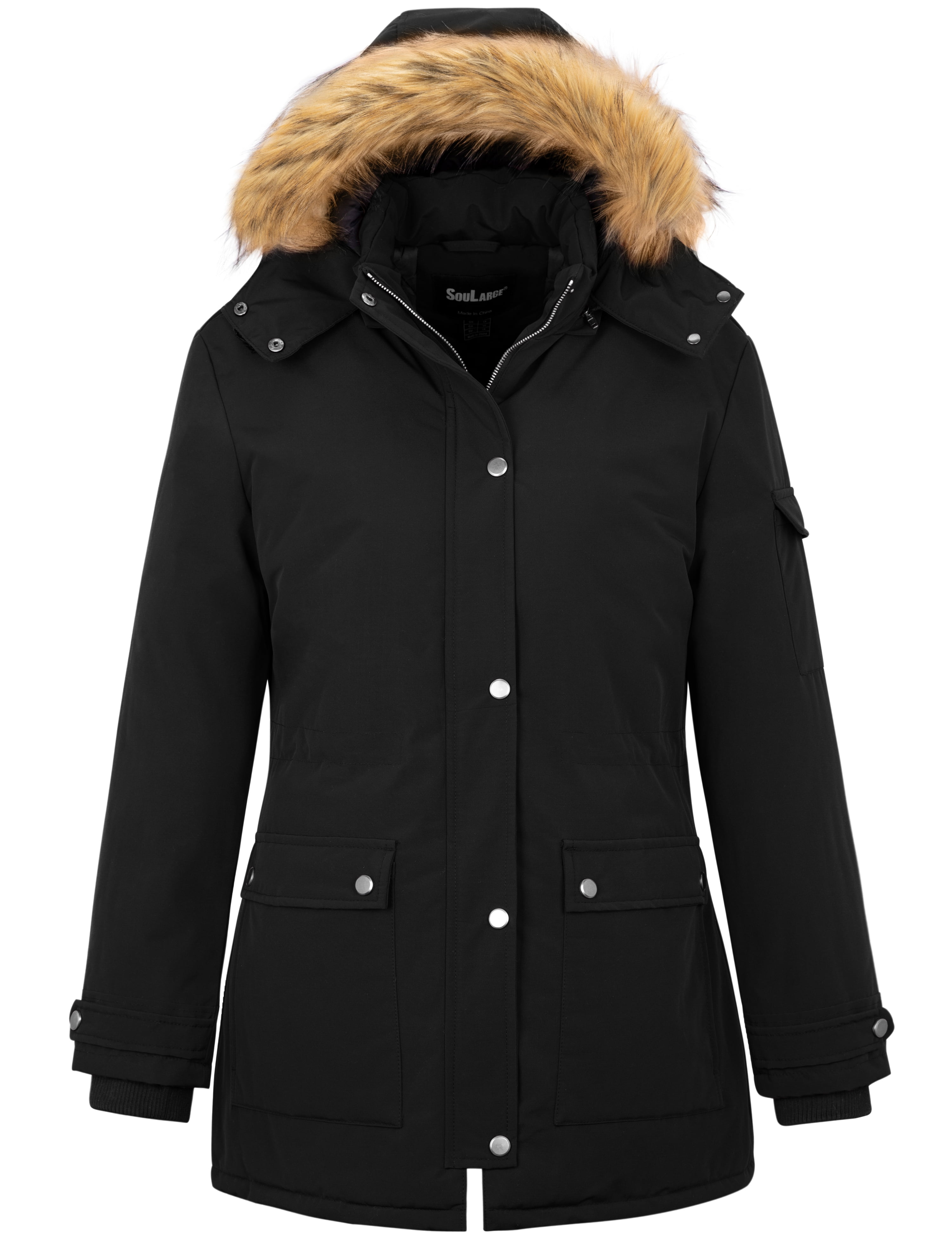Soularge Women's Winter Parka, Plus Size 6X, Waterproof Thicken Puffer ...