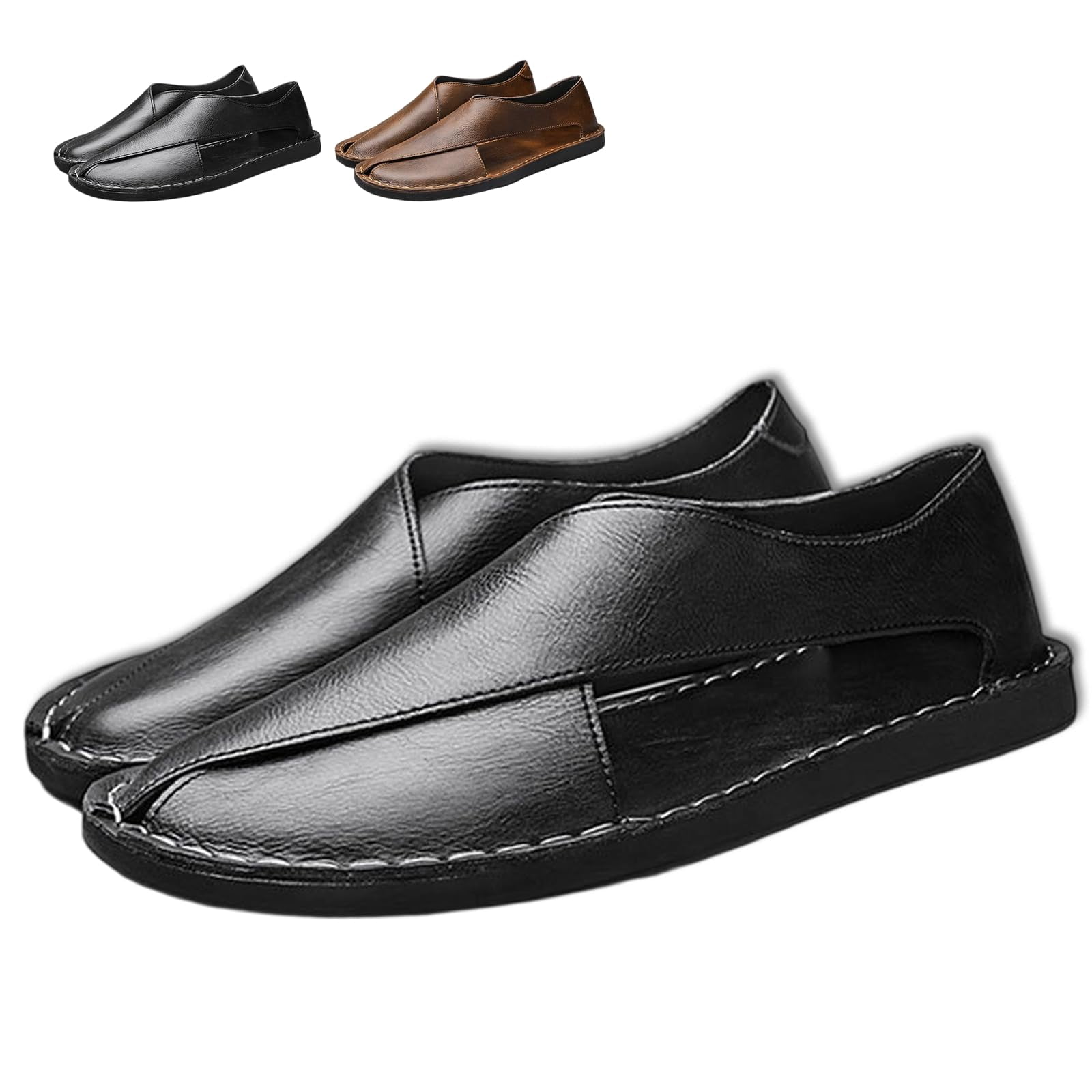 Soulario Leather Sandals for Men | Mens Dress Sandals | Brown Black ...