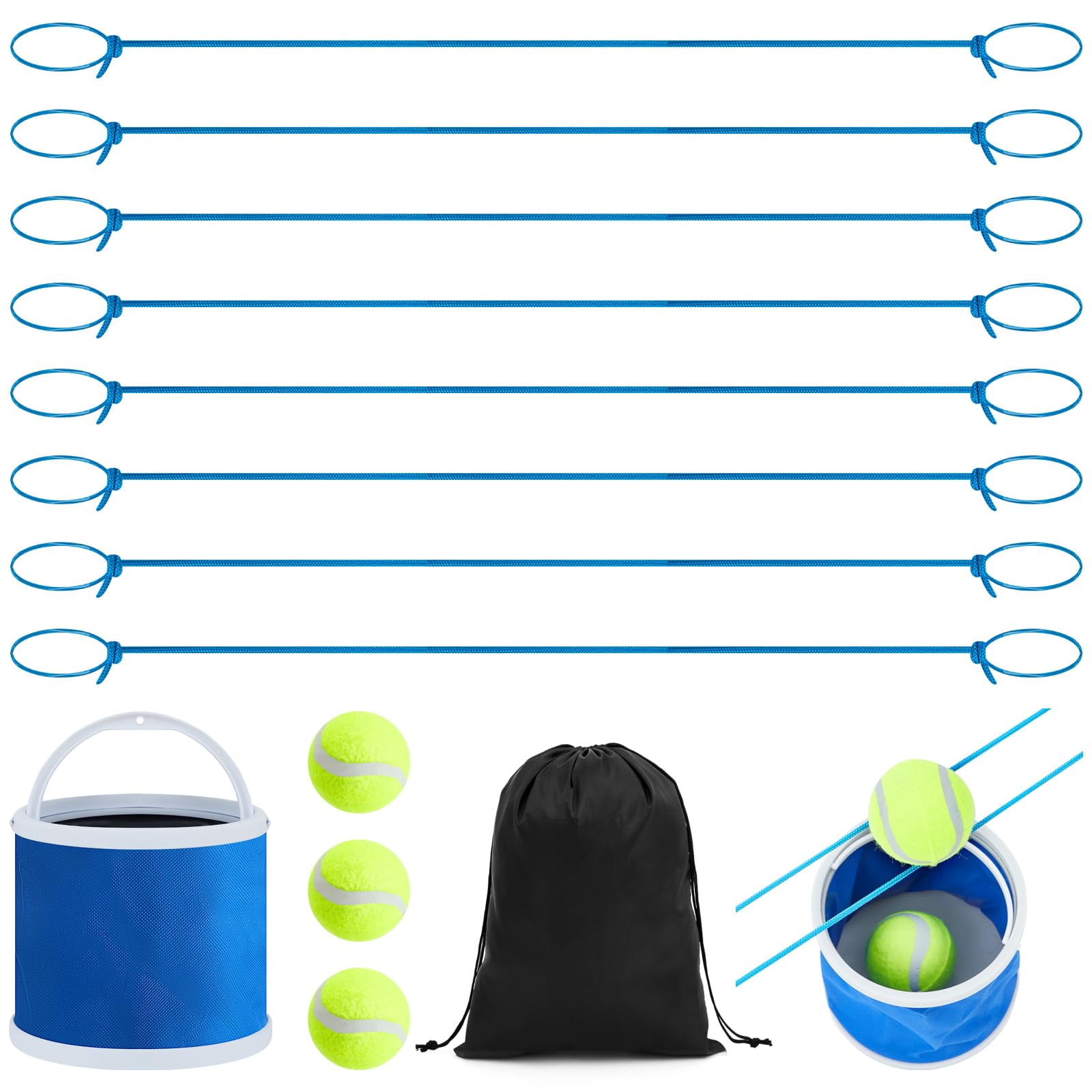 Soulchen 13 Pcs Team Building Game with Buckets and Balls Set Family ...