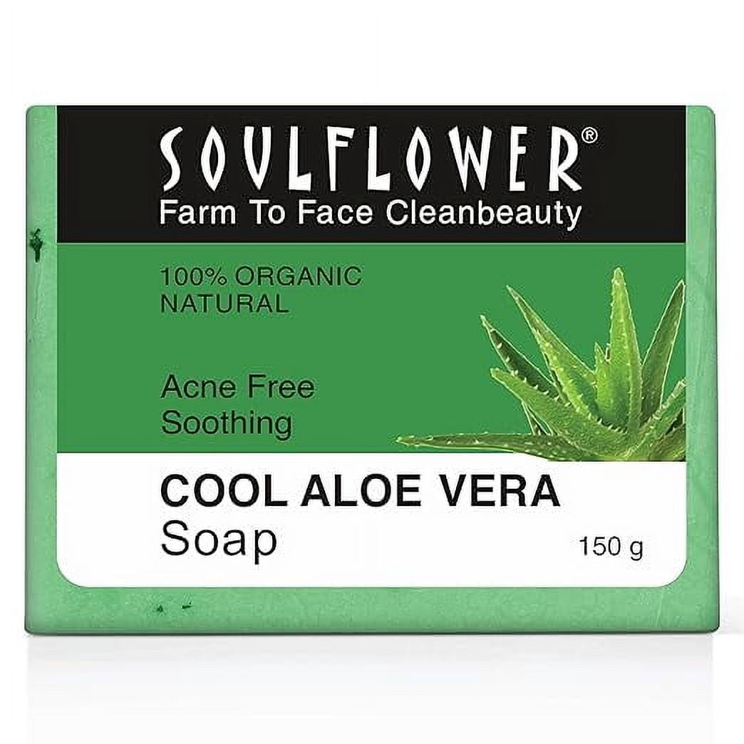 Soulflower Aloe Vera Soap Handmade, 100% Pure, Natural & Cold processed ...