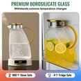 Soulgenix Glass Pitcher, 2-Pack 64oz Refrigerator Pitchers with Lid and ...