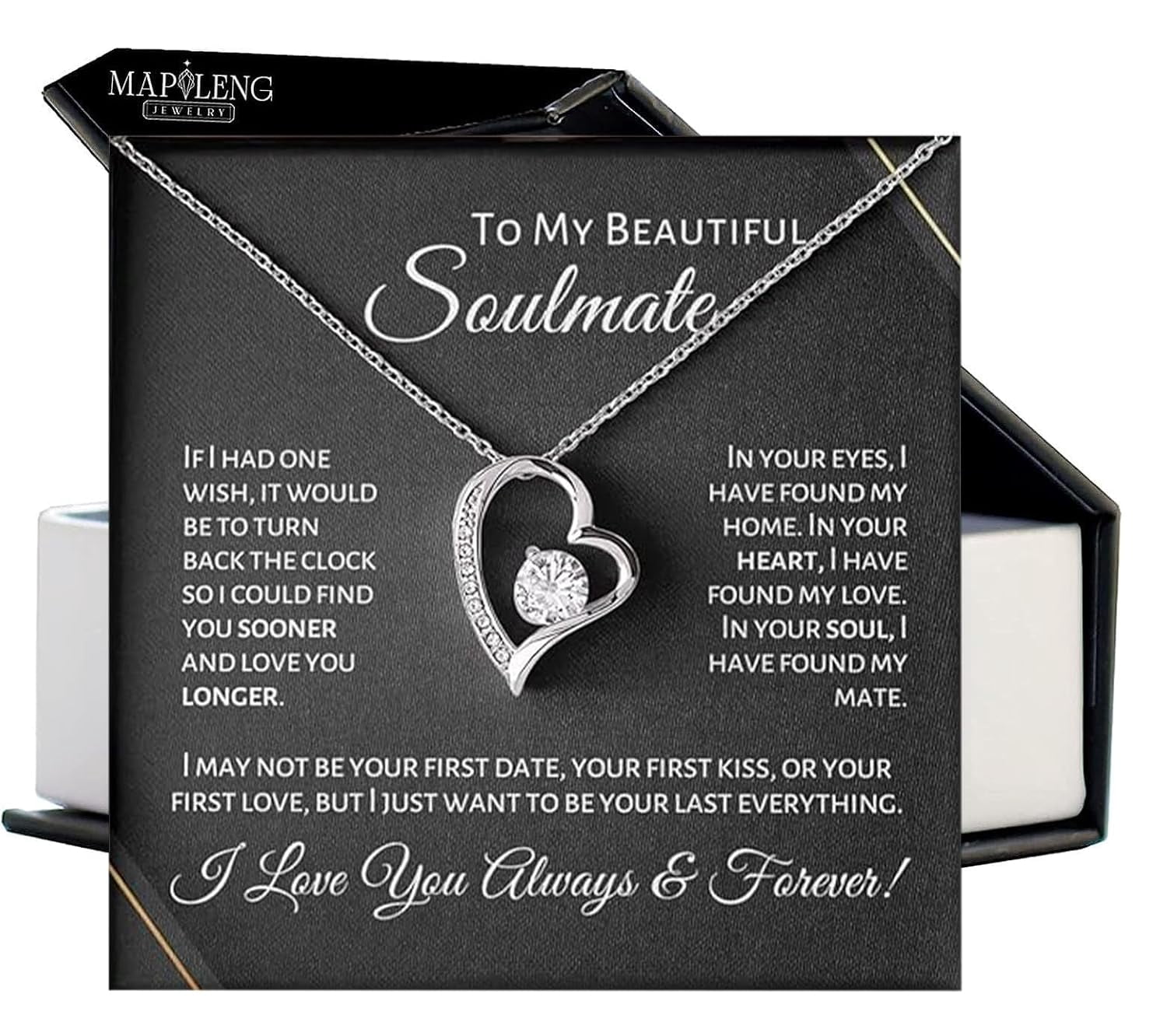 To My Soulmate Necklace For Women, Girlfriend, Presents For Girlfriend ...