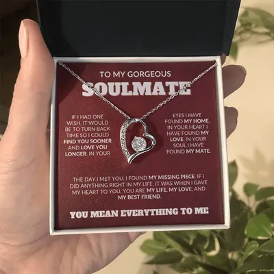 To My Soulmate Necklace - You Mean Everything To Me, A Loving Keepsake ...