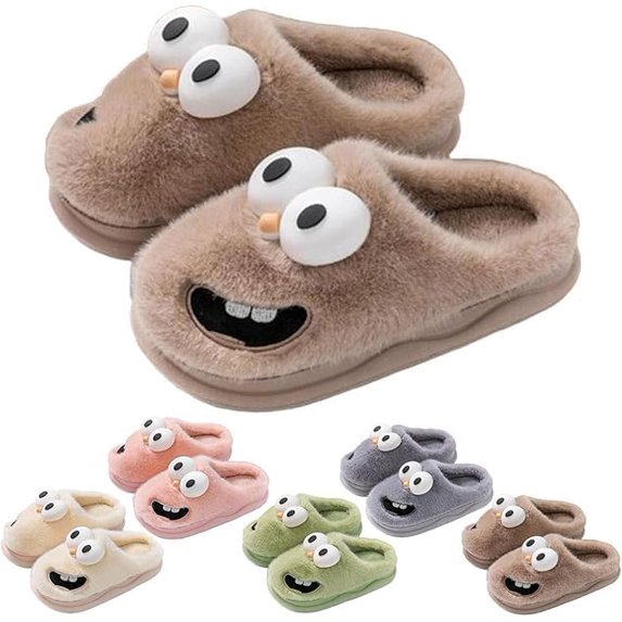 Soulmate Slippers Tongue Out Winter, Soul Mate Kissing Slippers, Plush ...