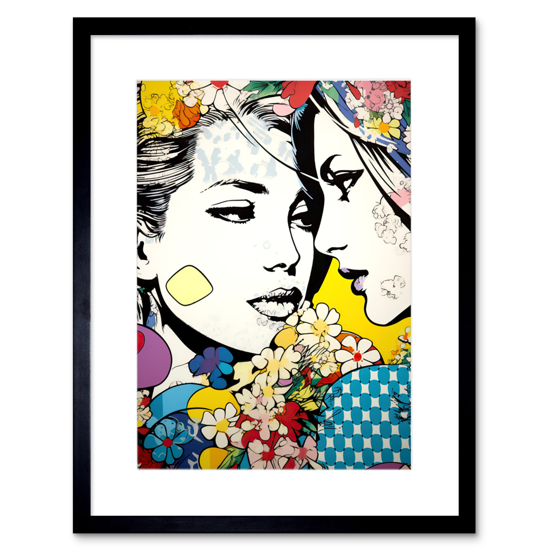 Soulmates Love of a Woman Gay LGBTQ Pan Floral Spring Flower Pattern ...