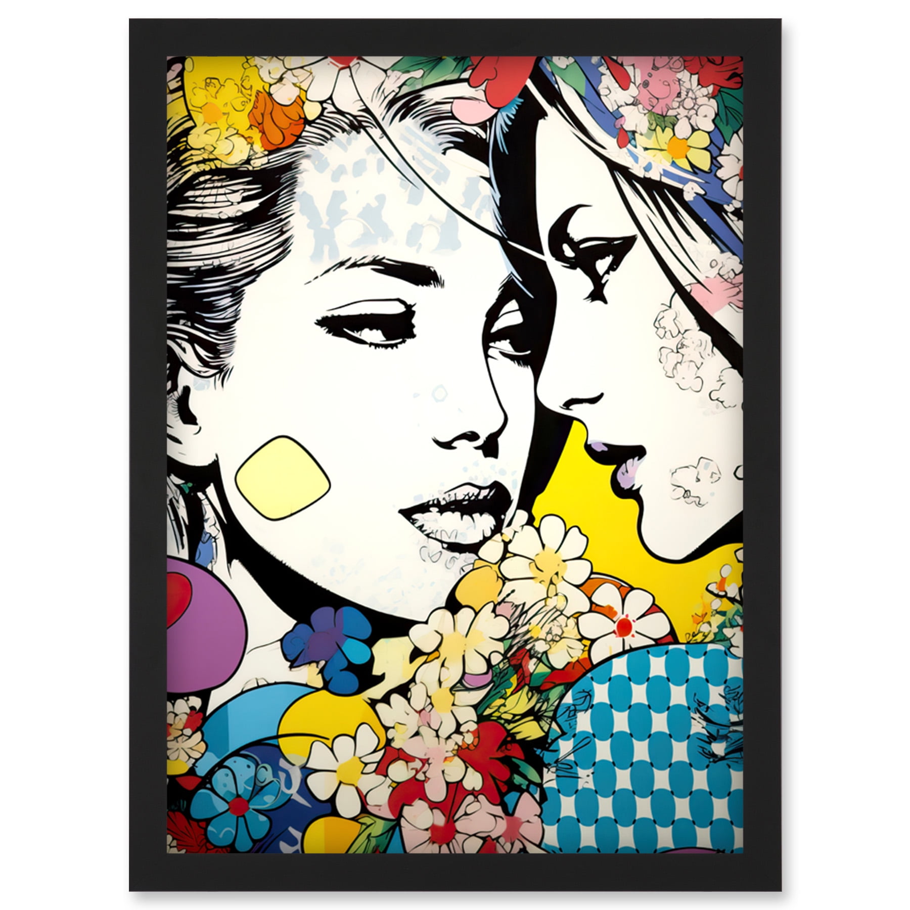 Soulmates Love of a Woman Gay LGBTQ Pan Floral Spring Flower Pattern ...