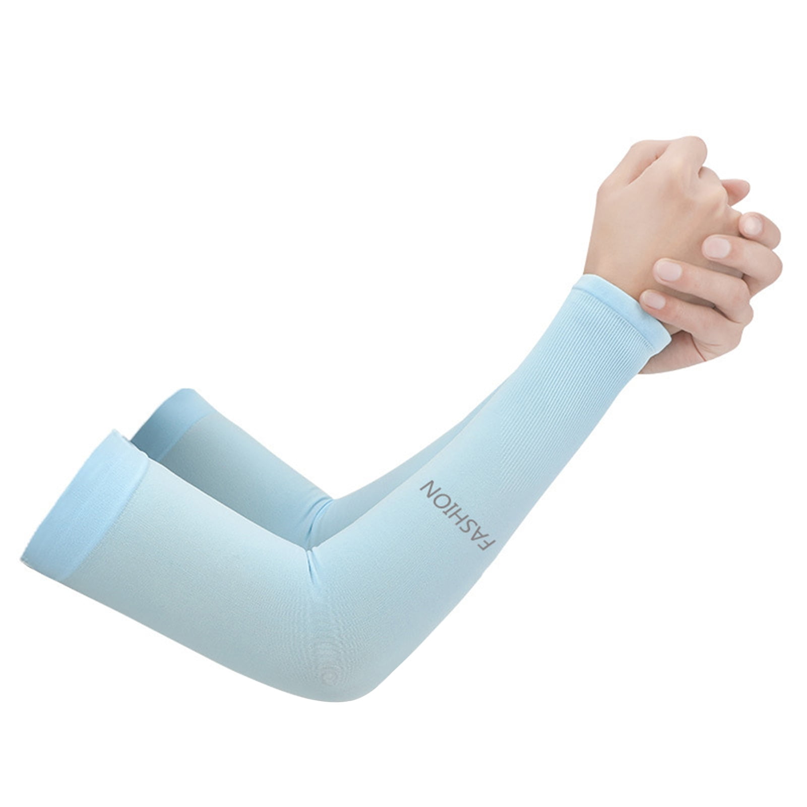 Soumake 1 Pair Arm Sleeves UV High Elasticity Nylon Sweat Absorbing ...