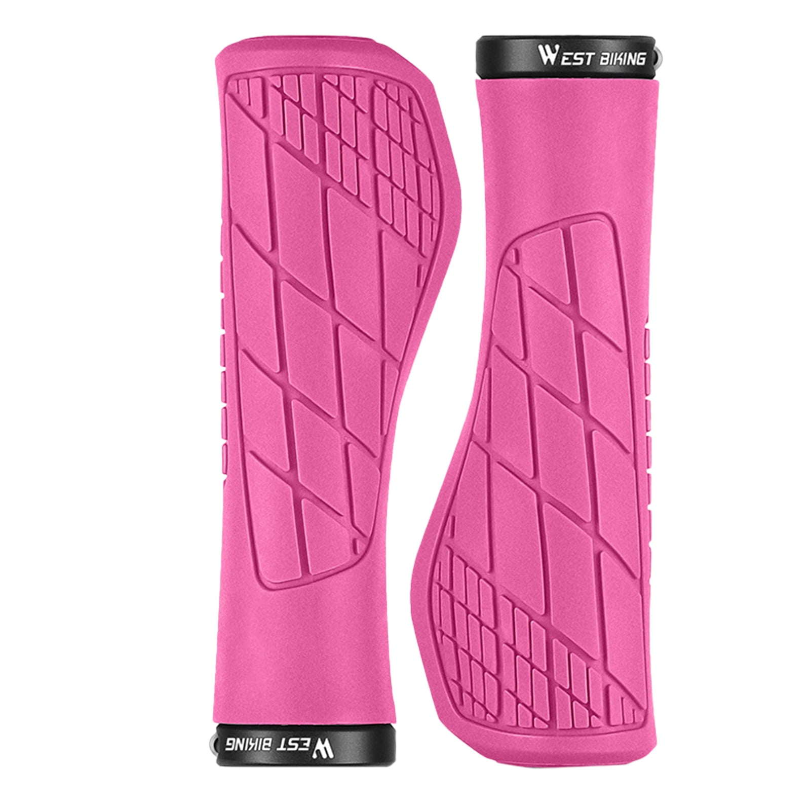 Soumake 1 Pair Bike Grip Cover Reduce Shock Anti-Slip Ergonomics Handle ...
