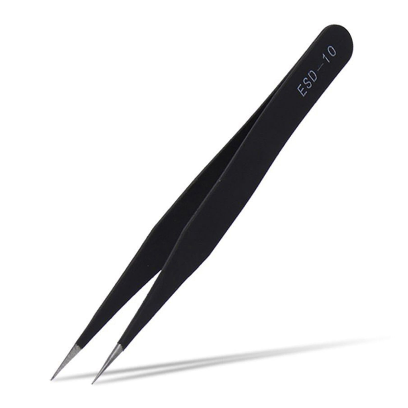 Soumake 1 Pc Esd Safe Stainless Steel Anti-Static Tweezers Maintenance ...