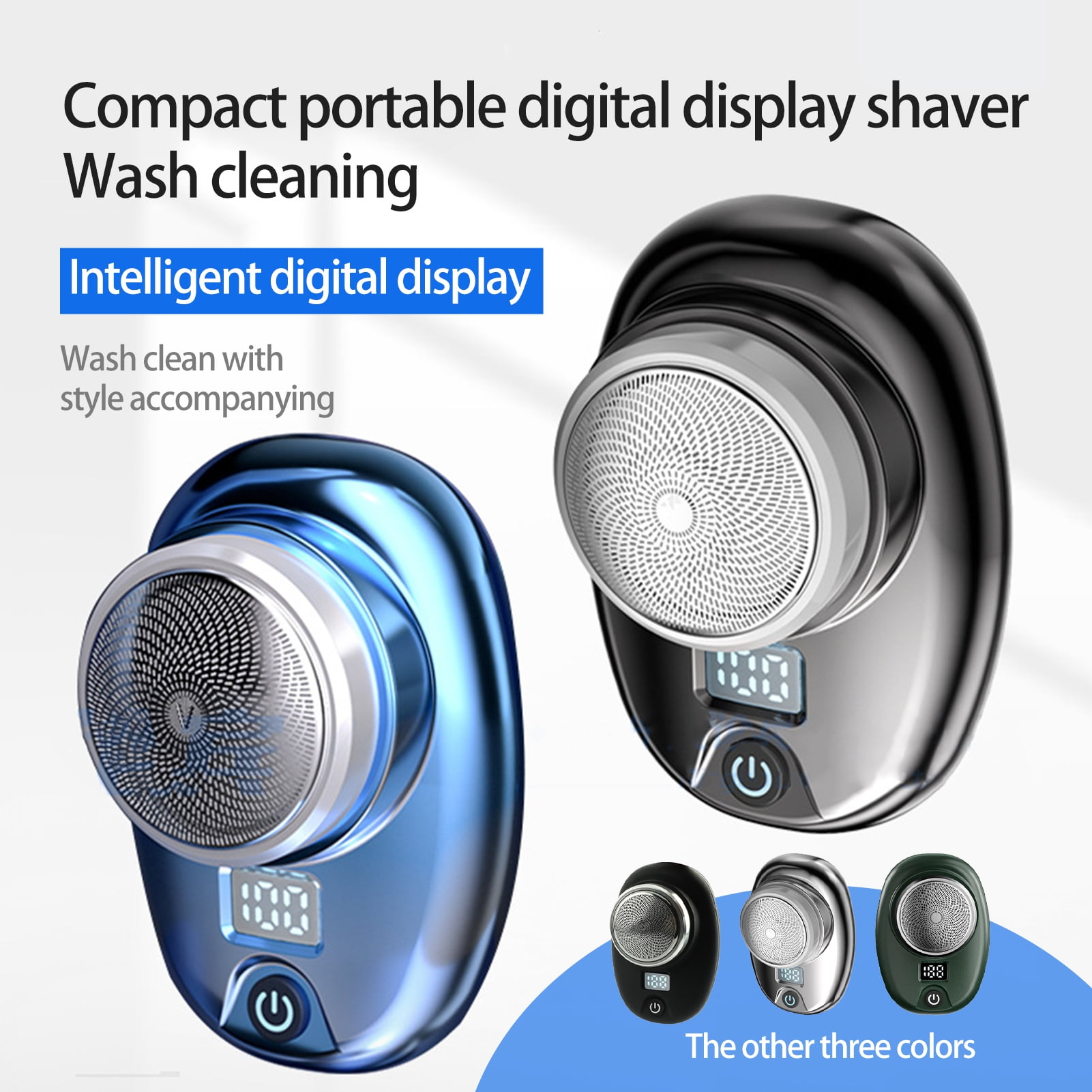Soumake 1 Set Electric Shaver Waterproof LCD Digital Display Handheld ...