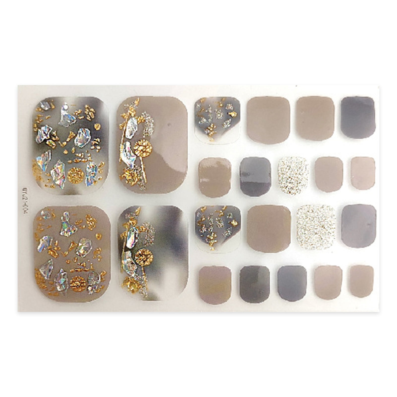 Soumake 1 Set Toe Nail Stickers Waterproof Self-Adhersive Nail Art ...