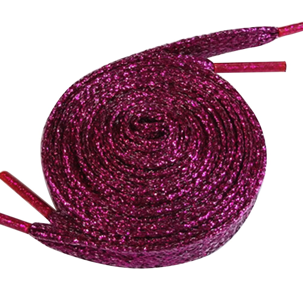 Soumake 110Cm Fashion Flat Glitter Colored Shoe Laces Canvas Sneaker ...