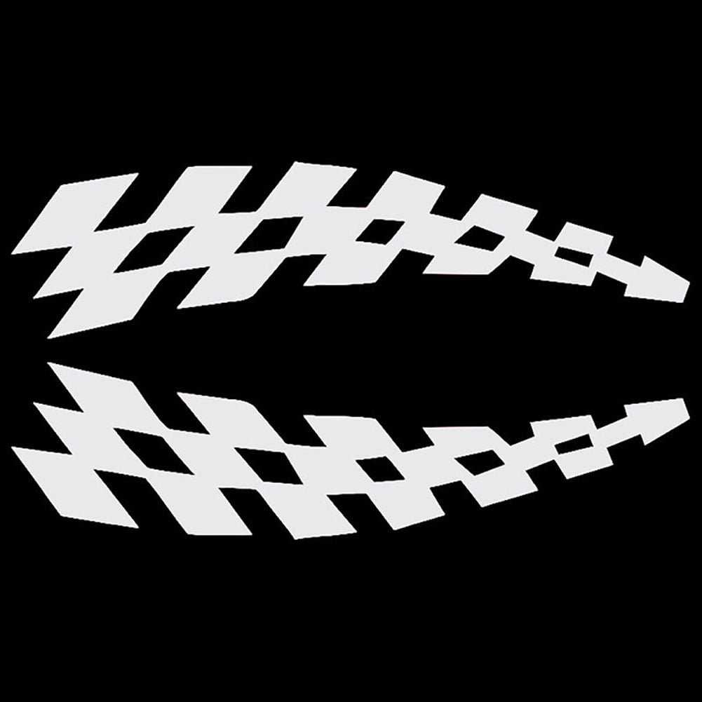 Soumake 2Pcs Plaid Flag Racing Car Decals Wheel Eyebrow Safety ...