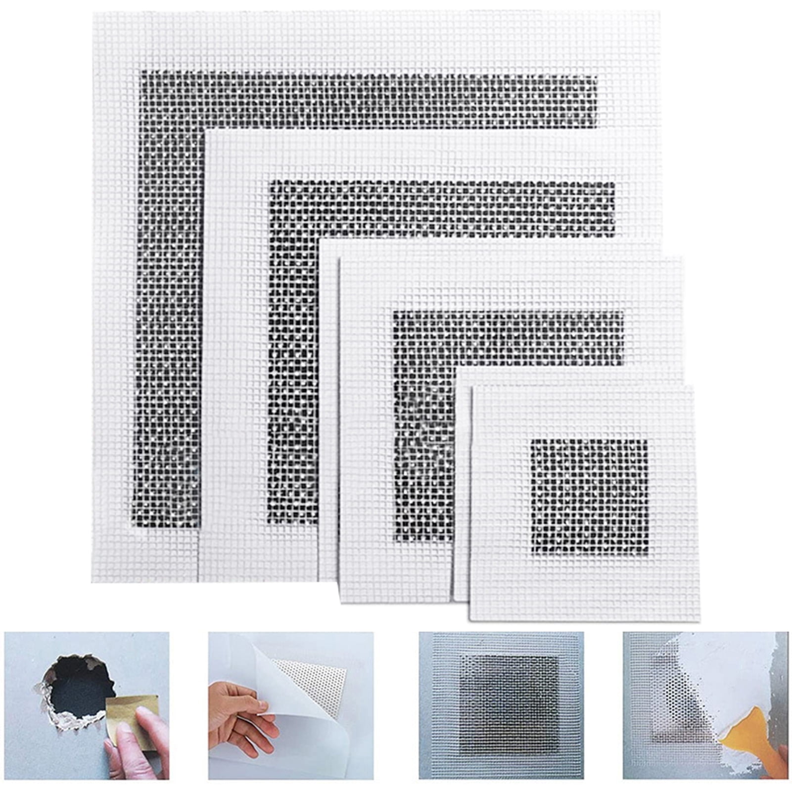 Soumake 2Pcs/Set Wall Repair Patch Self-Adhesive Fine Mesh Aluminum ...