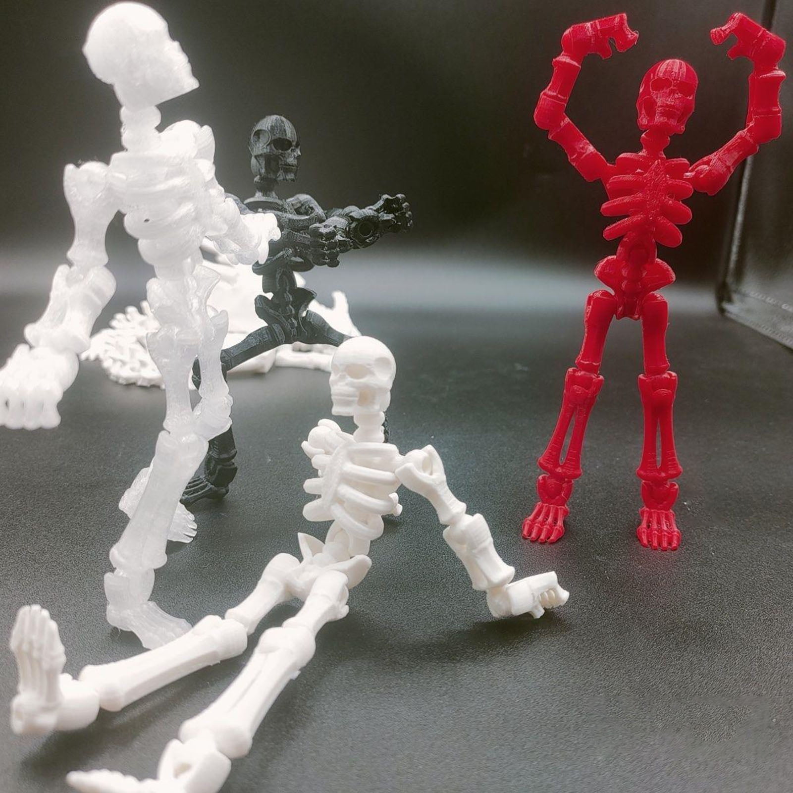 Soumake 3D Printed Skeleton Action Figure Multi-Jointed Movable ...