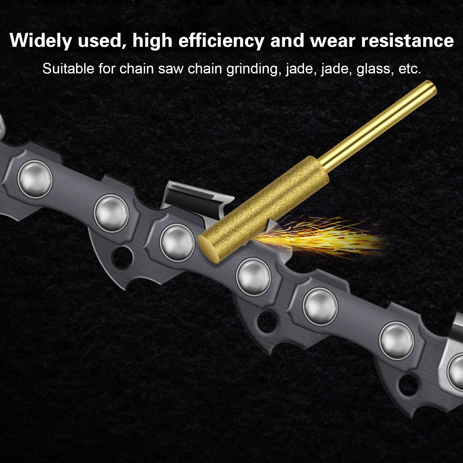 Soumake 3Pcs 4/4.8/5.5Mm Chain Saw Grinding Stones Round Shank Wear ...