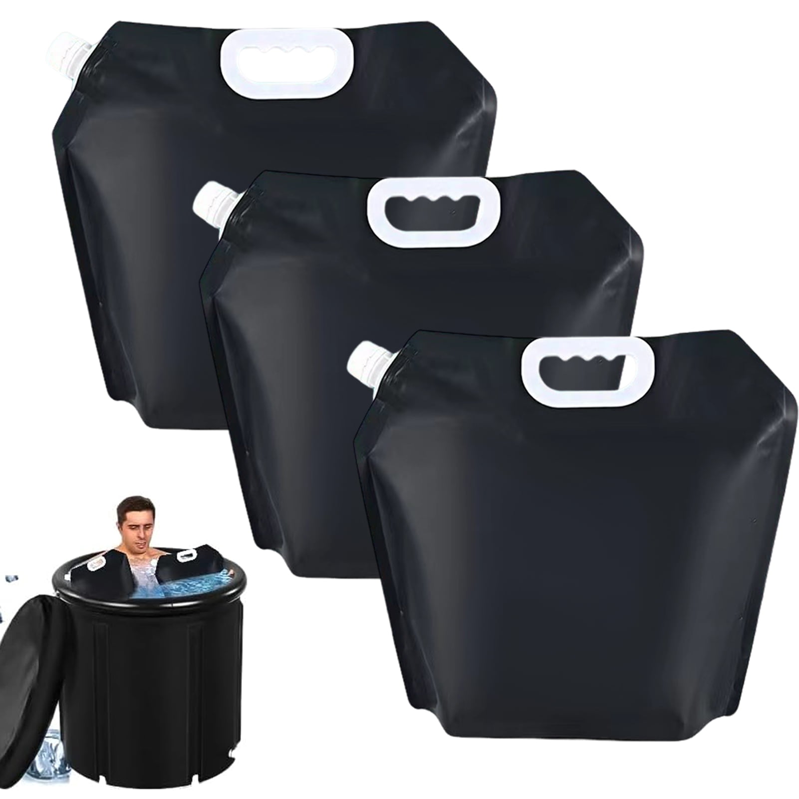 Soumake 3Pcs Ice Bath Bags Reusable Water Bag for Ice Baths 5L Portable ...