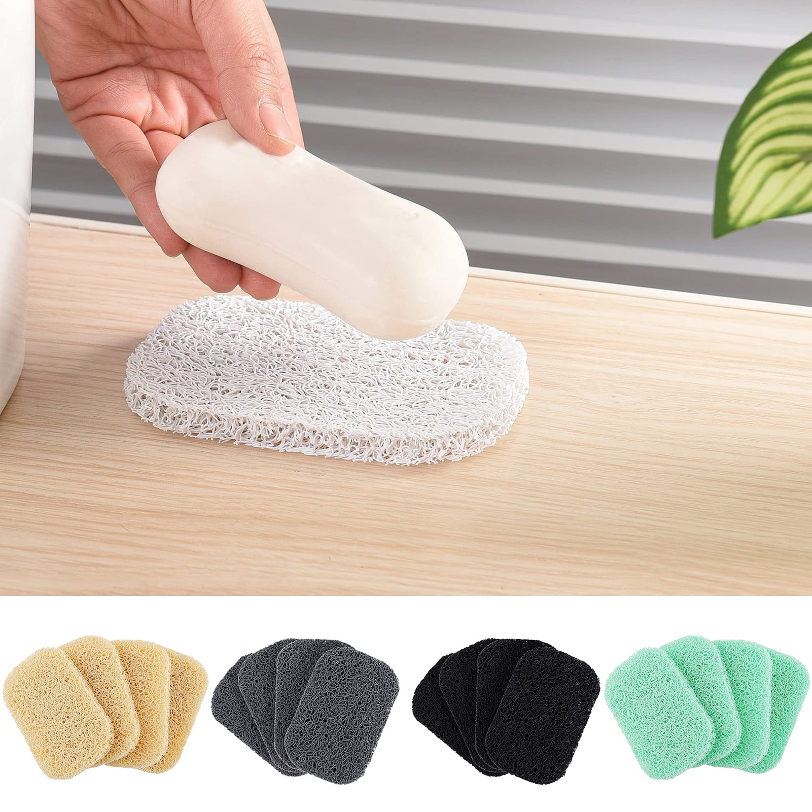 Soumake 4Pcs Soap Draining Pad Multi-hole Design Quick Drainage Random ...