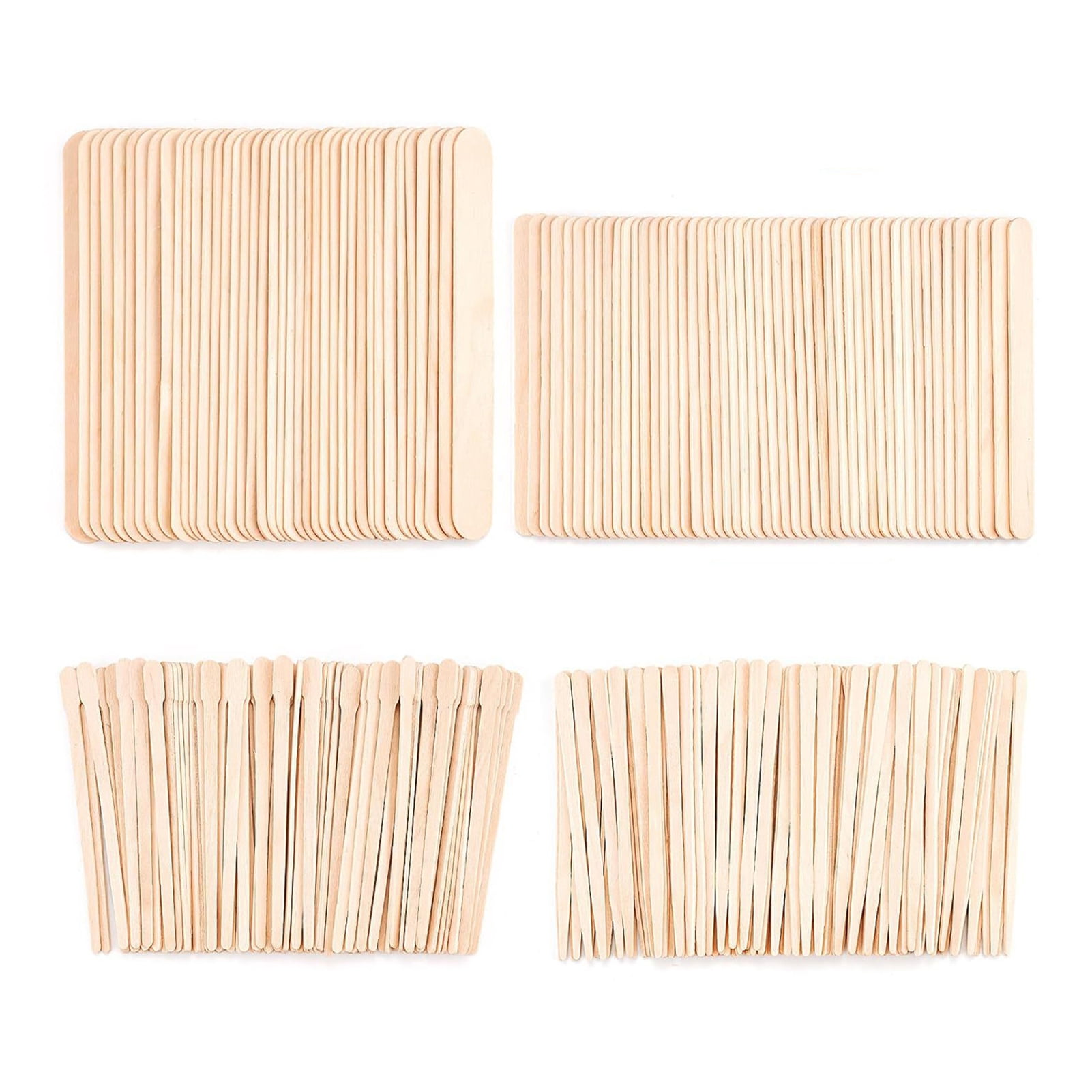 Soumake 500 Pcs Waxing Sticks Assorted Sizes Wax Applicator Sticks Wood ...