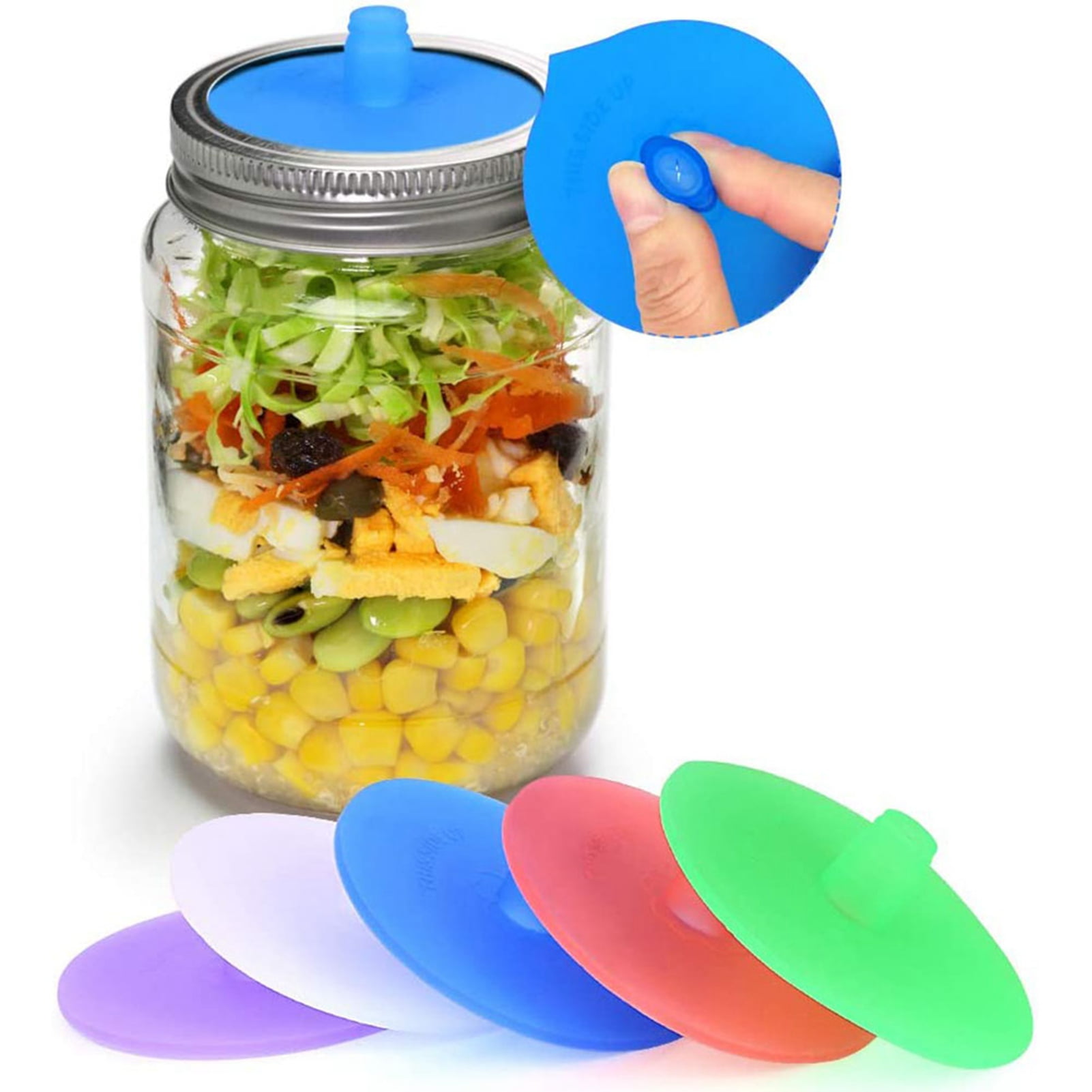 Soumake 5Pcs Silicone Waterless Fermenting Airlock Lids Covers For Wide ...