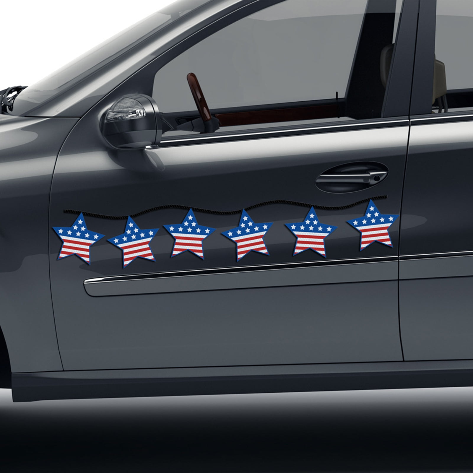 Soumake 6Pcs Car Funny Sticker Reflective Self-absorption Star-shaped ...
