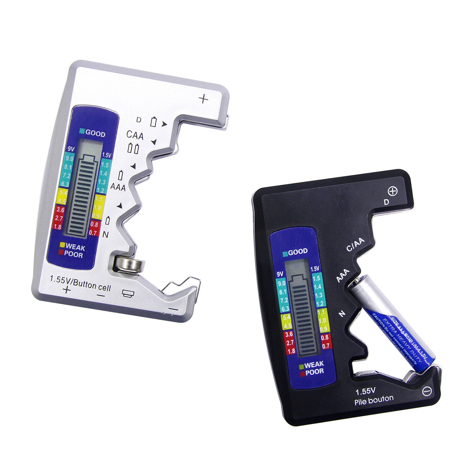 Soumake Battery Tester LCD Display Power Indicator No Batteries ...