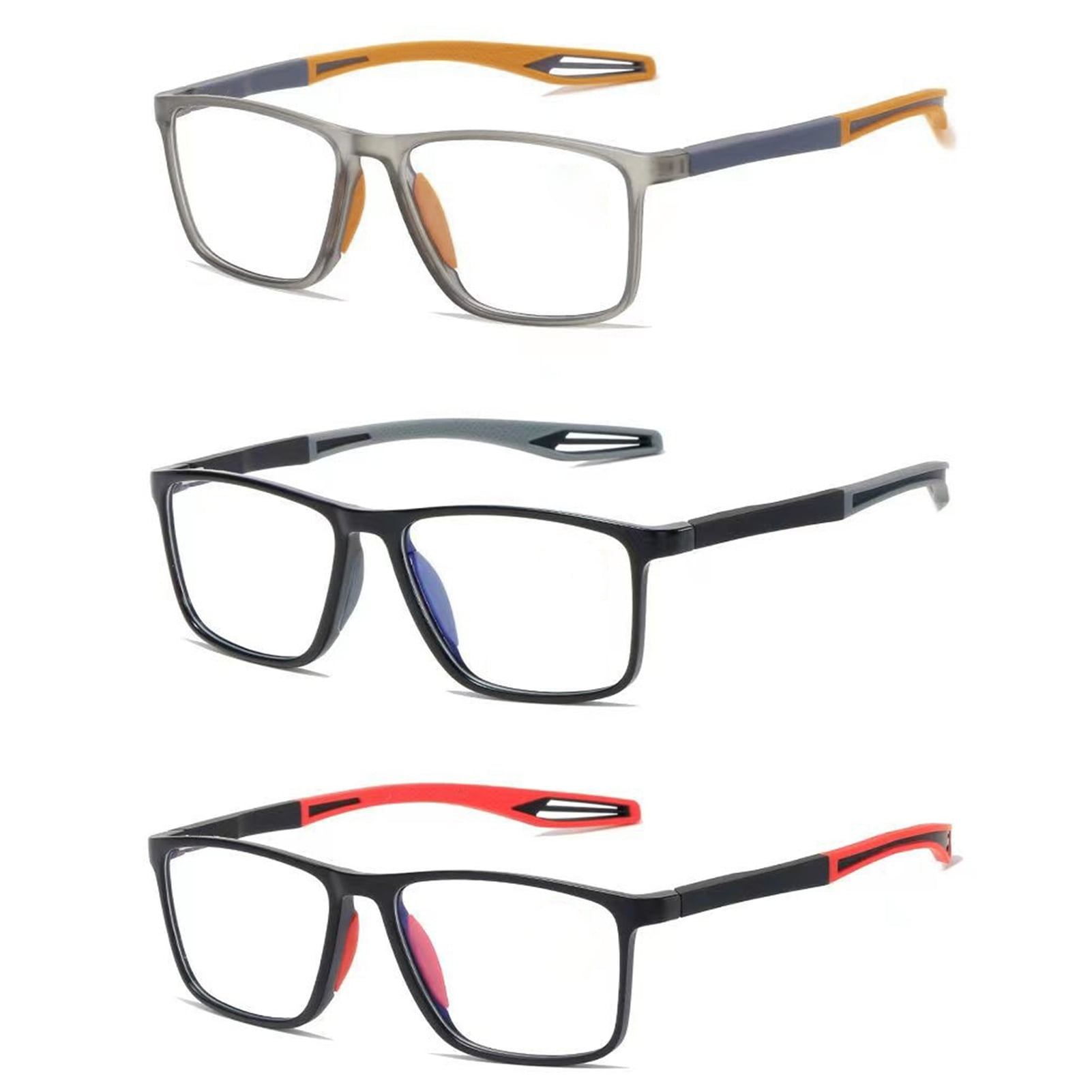 Soumake Blue Light Blocking Glasses Unisex Square Frame Clear View ...