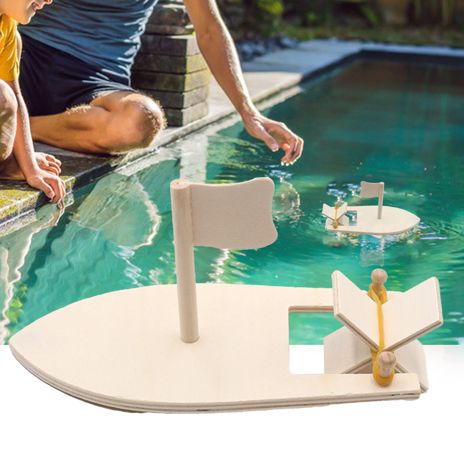Soumake Boat Toy Colorful Educational Motivational Wooden Sailboat Toy ...