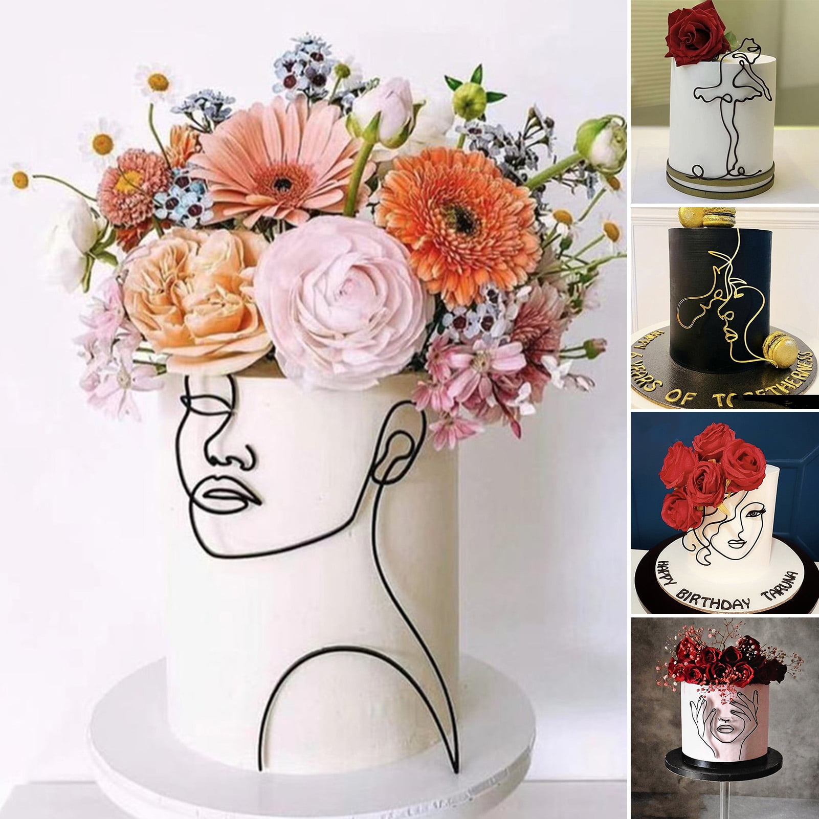 Soumake Dessert Decoration Multi-use Art Decor Acrylic 3D Abstract ...