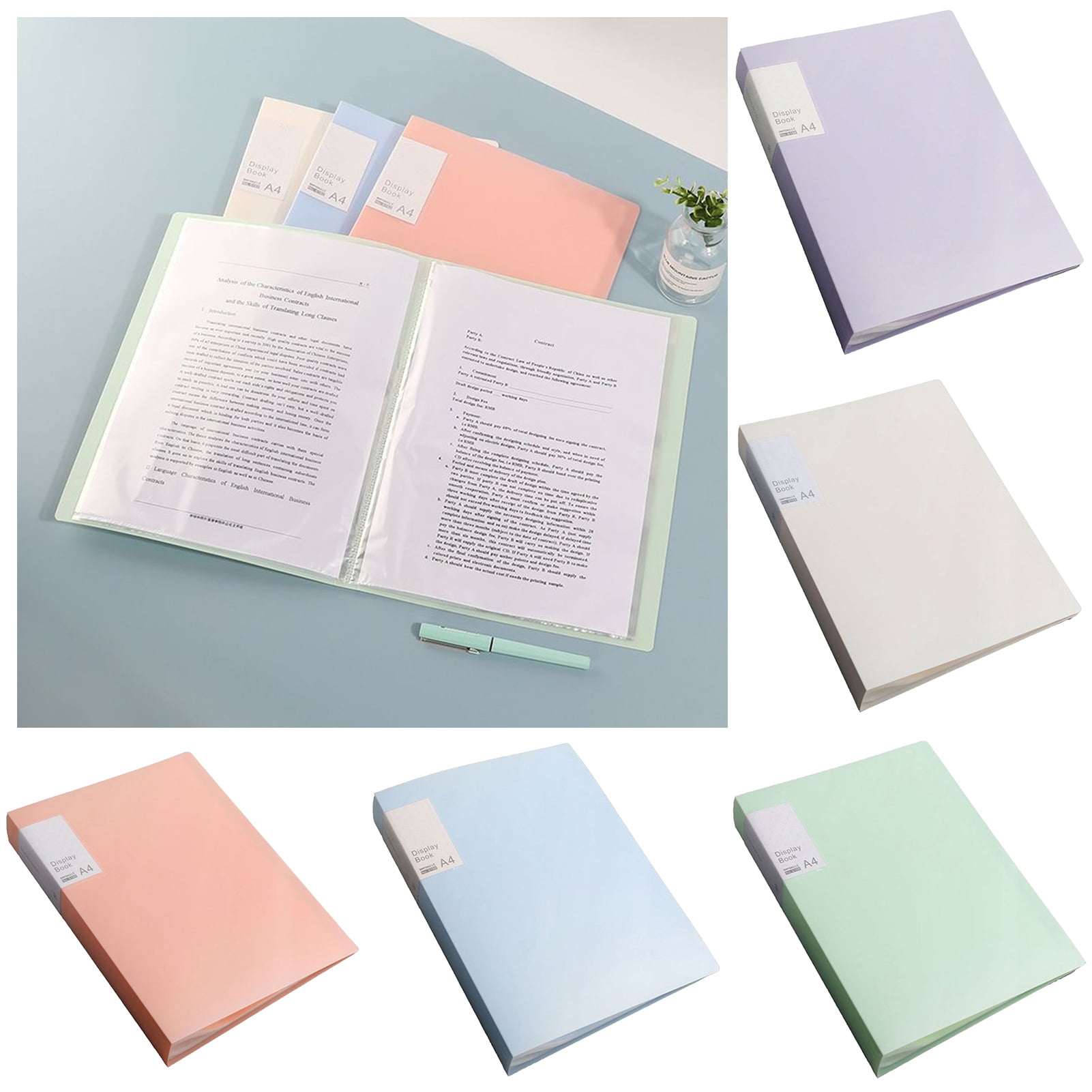 Soumake File Folder Double-sided High-Transparency Large Capacity Inner ...