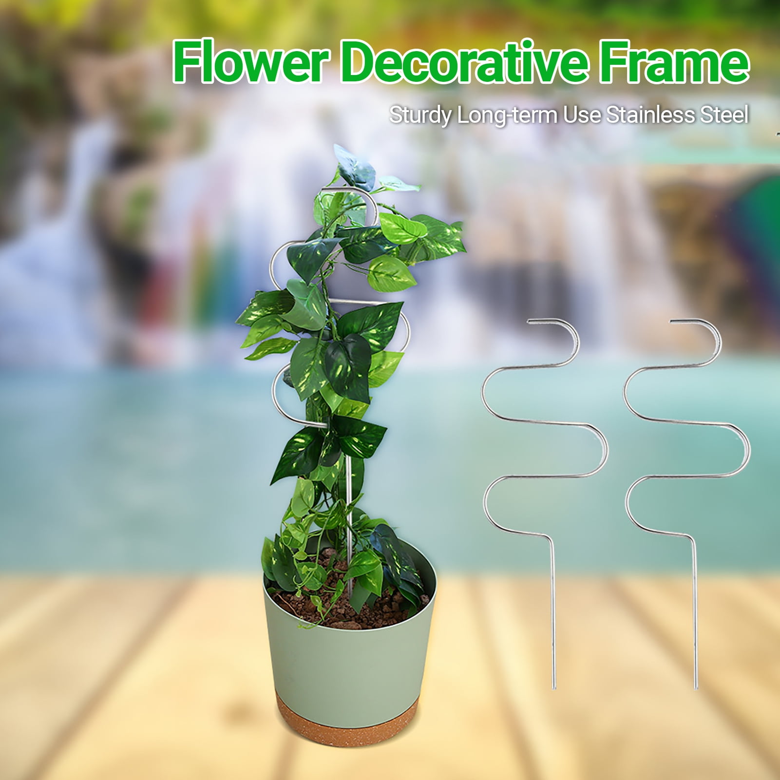 Soumake Flower Decorative Frame Sturdy Long-term Use Stainless Steel ...