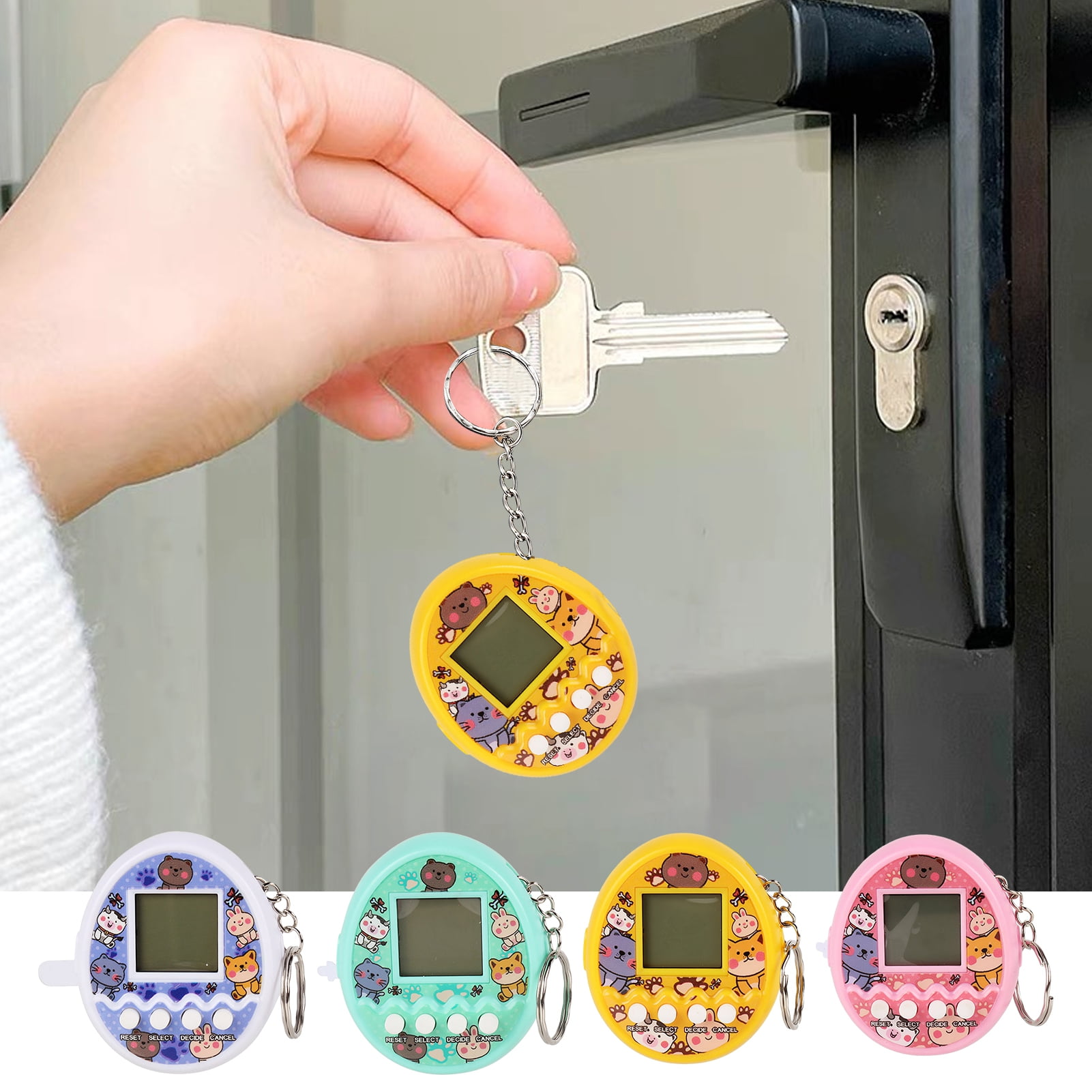 Soumake Game Console Toy Electronic Pets Game Toy Cartoon Print ...