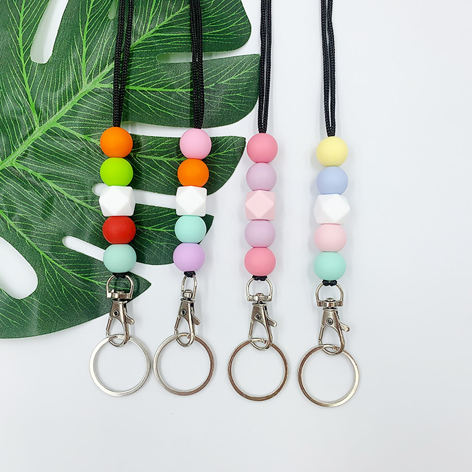 Soumake Id Badge Beaded Lanyard Adjustable Length Lightweight Non ...