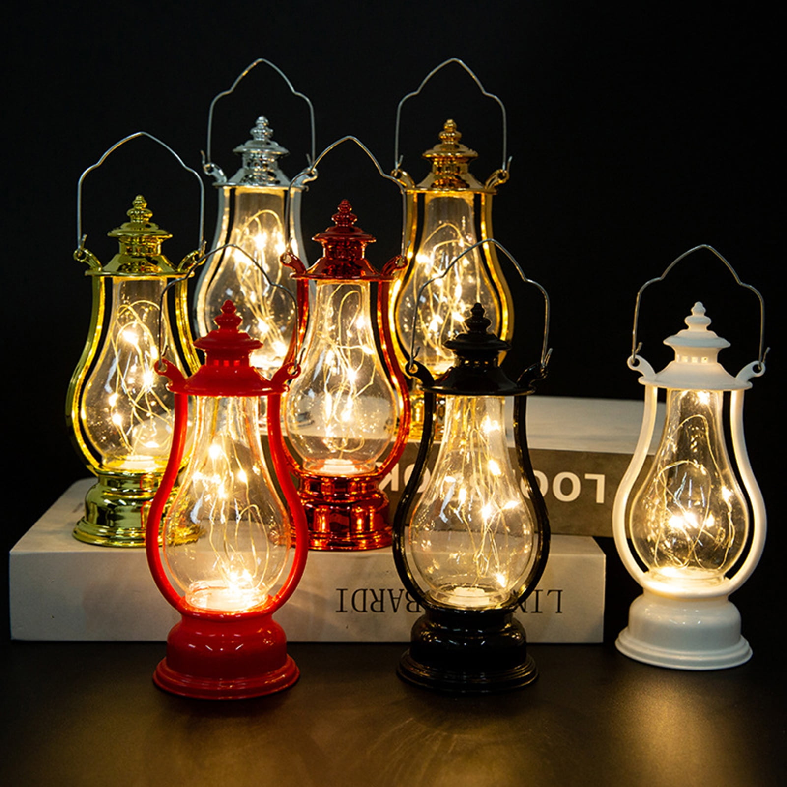 Soumake LED Lantern Battery Operated Warm Light Power Saving Waterproof ...
