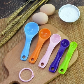KJRIVER 2-Piece Measuring Spoon Set, Plastic Adjustable Spoons ...