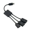 Micro USB OTG 4 Port Hub Power Charging Adapter Cable Supports OTG Hot ...