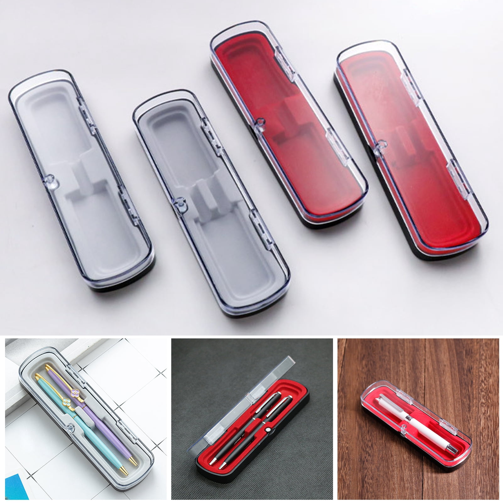 Soumake Pencil Box Stylish Transparent Lid Pencil Case with Magnetic ...