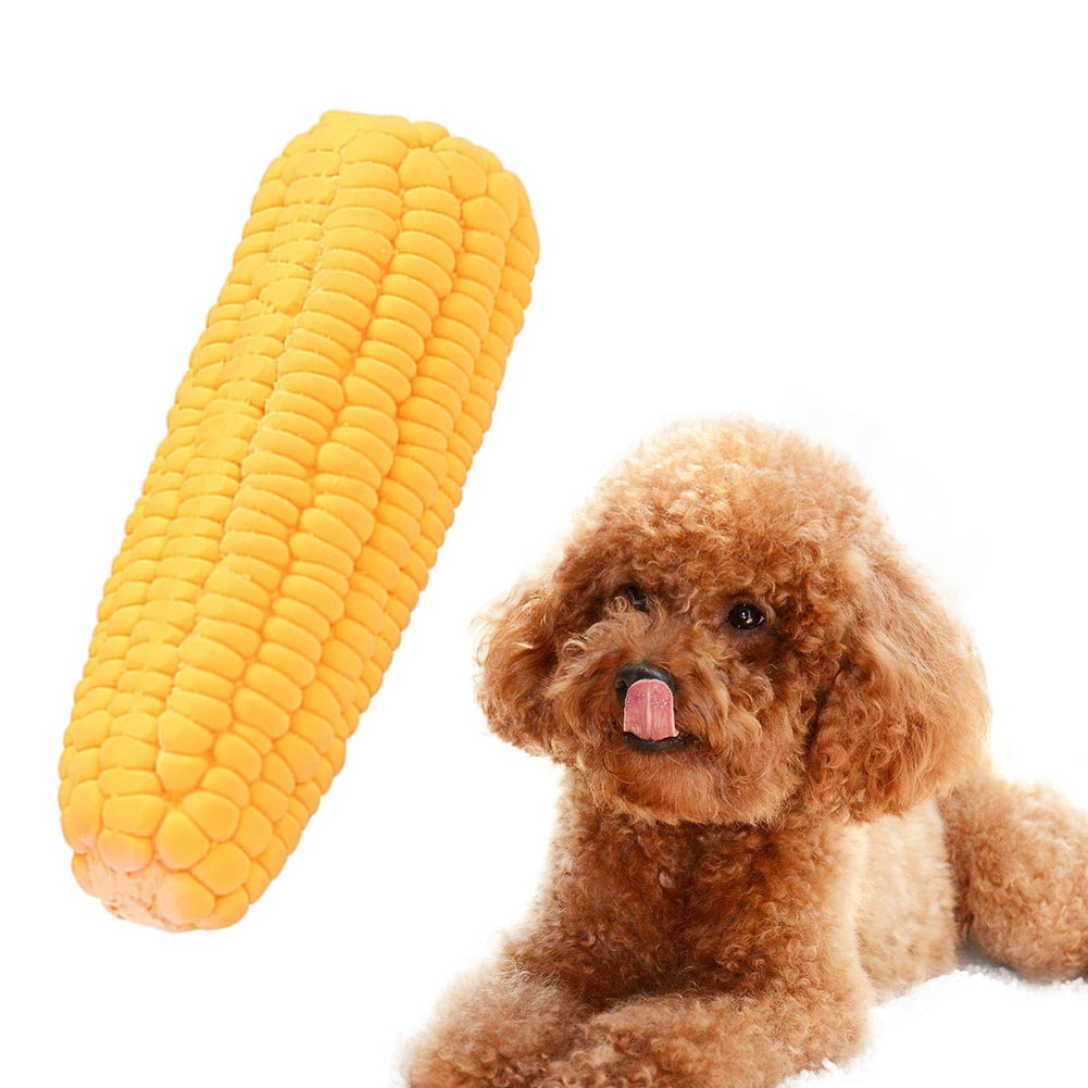 Soumake Pet Dog Puppy Latex Corn Shape Squeaky Bite-resistant ...