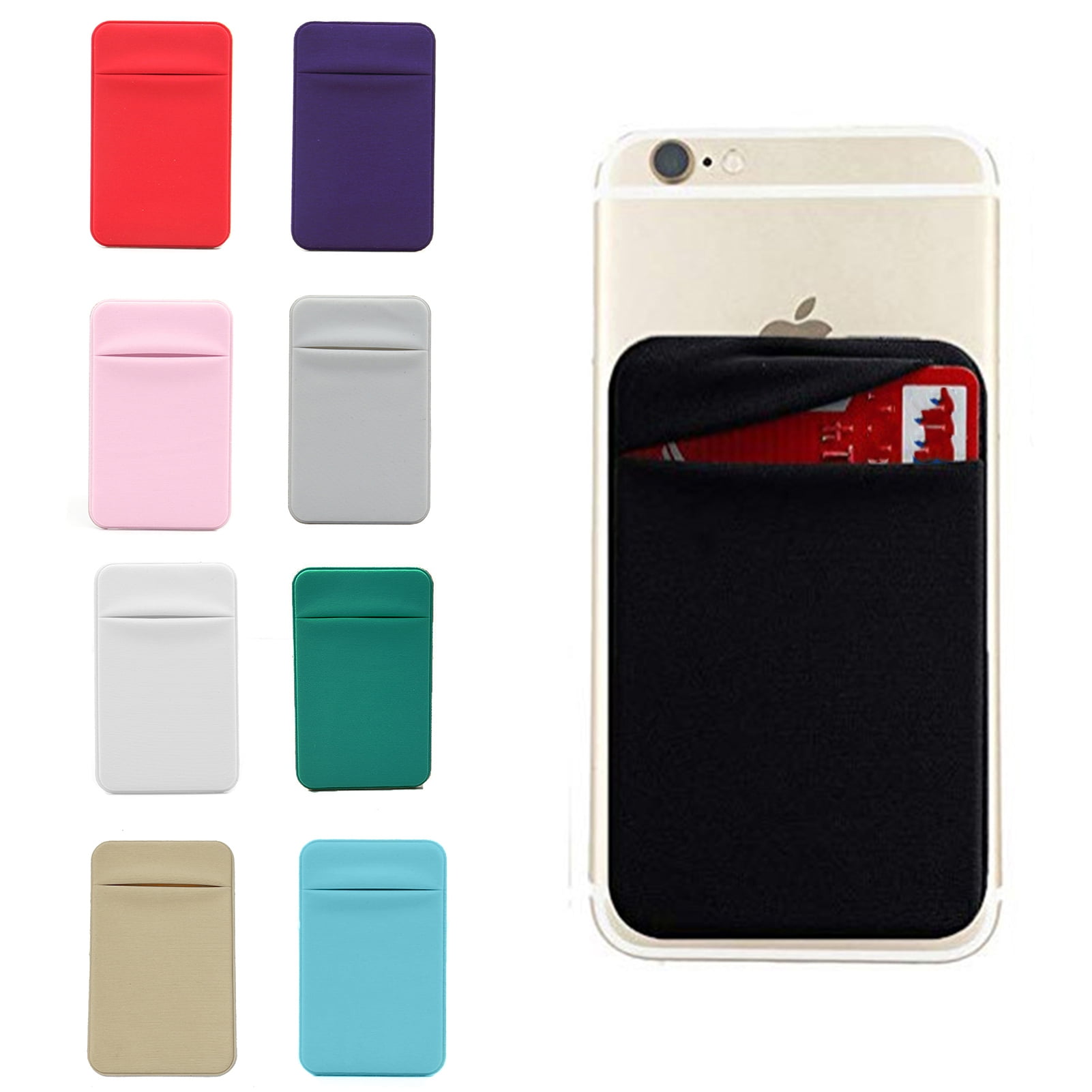 Soumake Phone Card Holder Strong Adhesive Traceless Lycra Back Of Phone ...