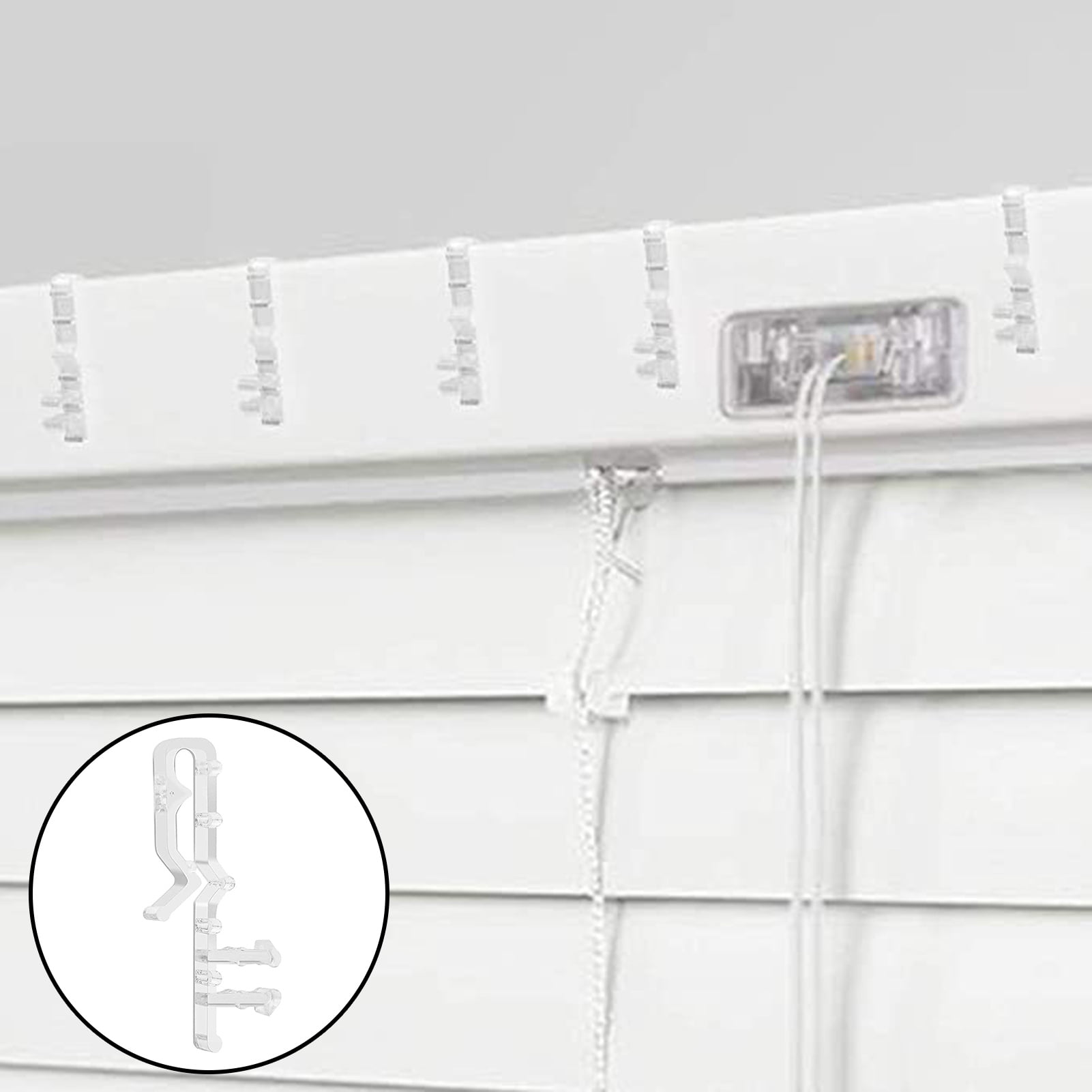 Soumake Plastic Valance Clips for Blinds Hidden Design Plastic Window ...