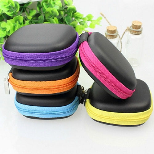 Soumake Square Pocket Hard Case Storage Bag for Headphone Earphone ...