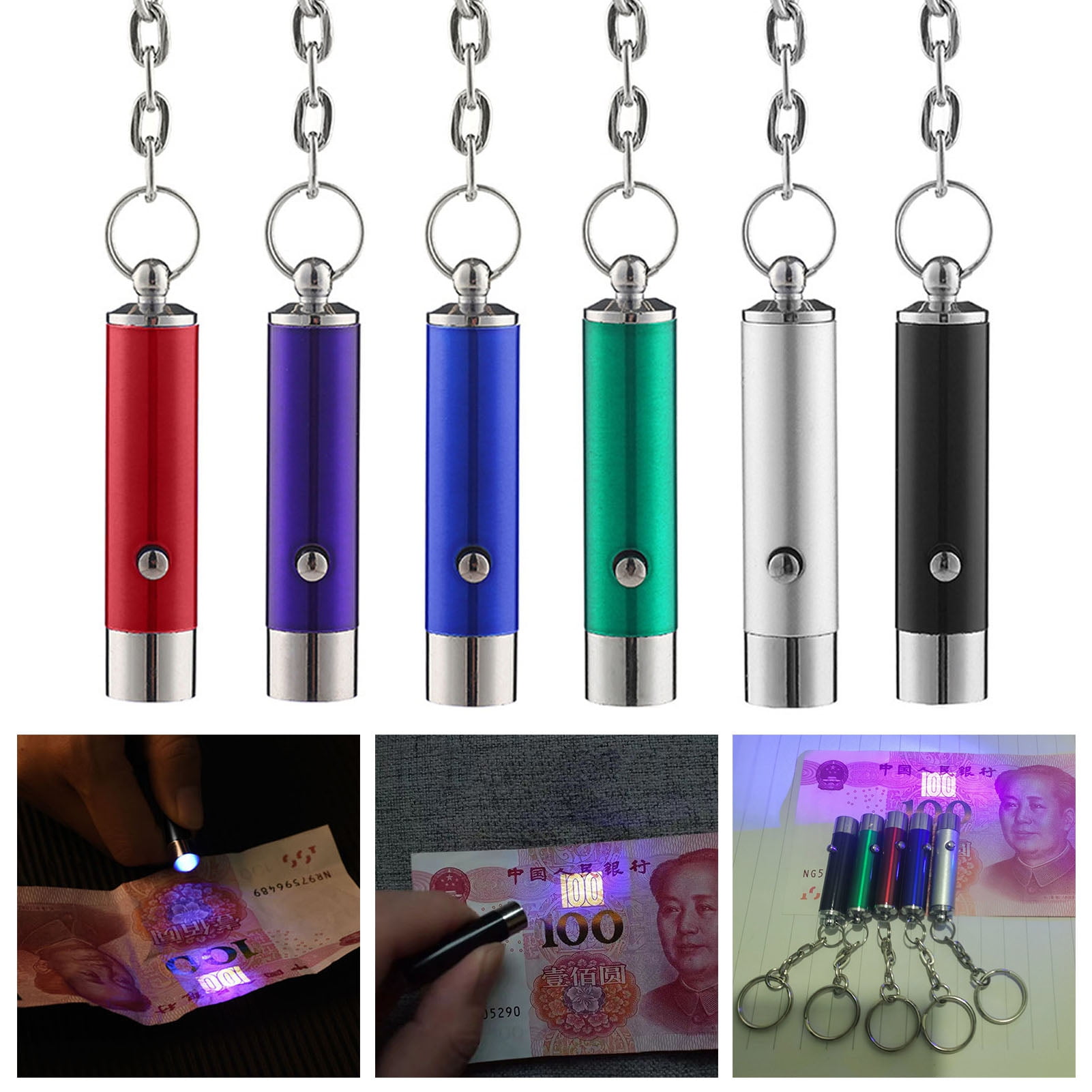 Soumake UV Flashlight Keychain Mini Battery Operated Portable ...