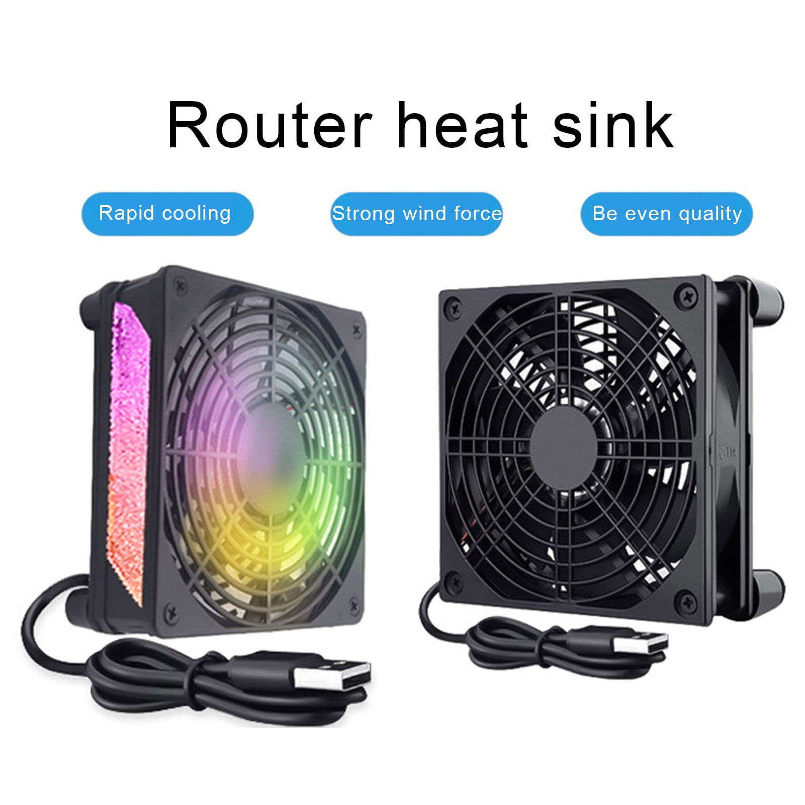 Soumake Usb Computer Cooling Fan Mini Single/Dual Fan 1800Rpm Mute Heat ...