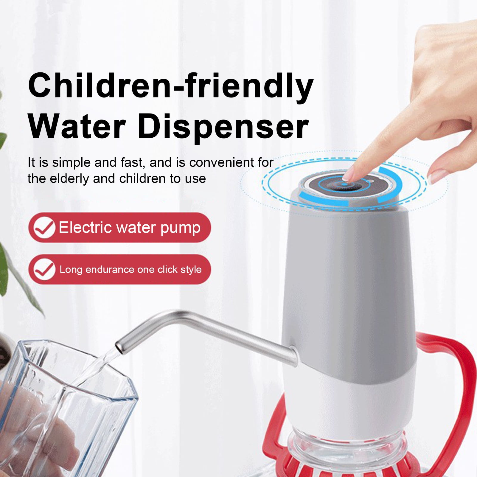 Soumake Water Dispenser Pump One-Touch Operation Leakproof Universal ...